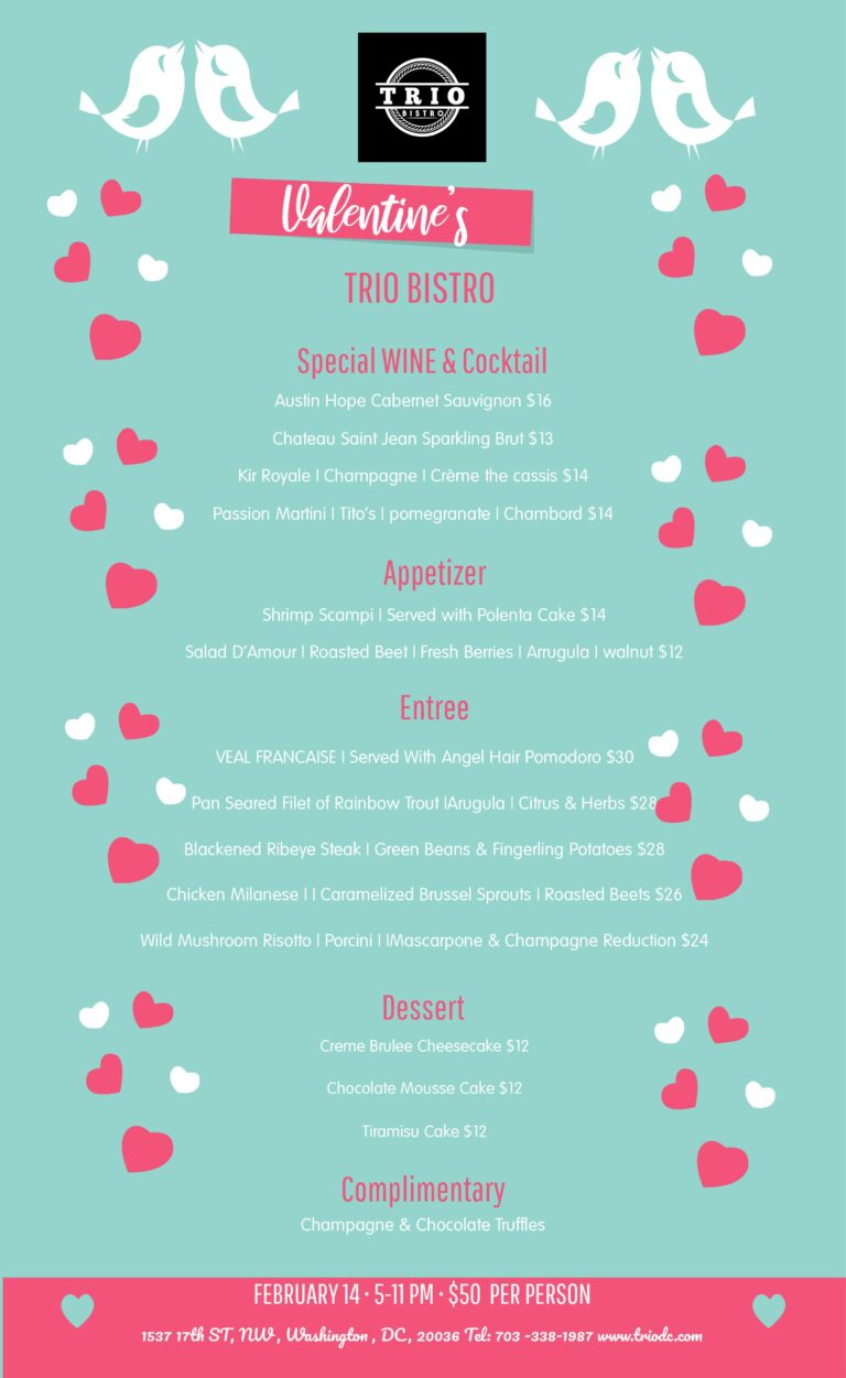 Trio Bistro DC | A Top Rated Restaurant | Call Us : 703-338-1987